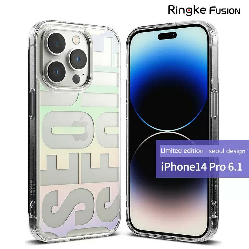 IPhone 14 Pro Ограниченная Версия Сеул Дизайн Силиконовый Чехол - Прозрачная Защита для Apple Устройства