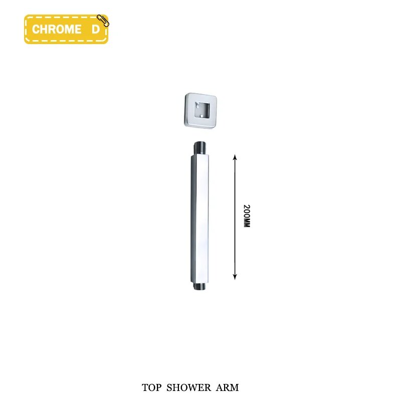 Удлинитель для душа из нержавеющей стали Shower Arm Top Square D Chrome