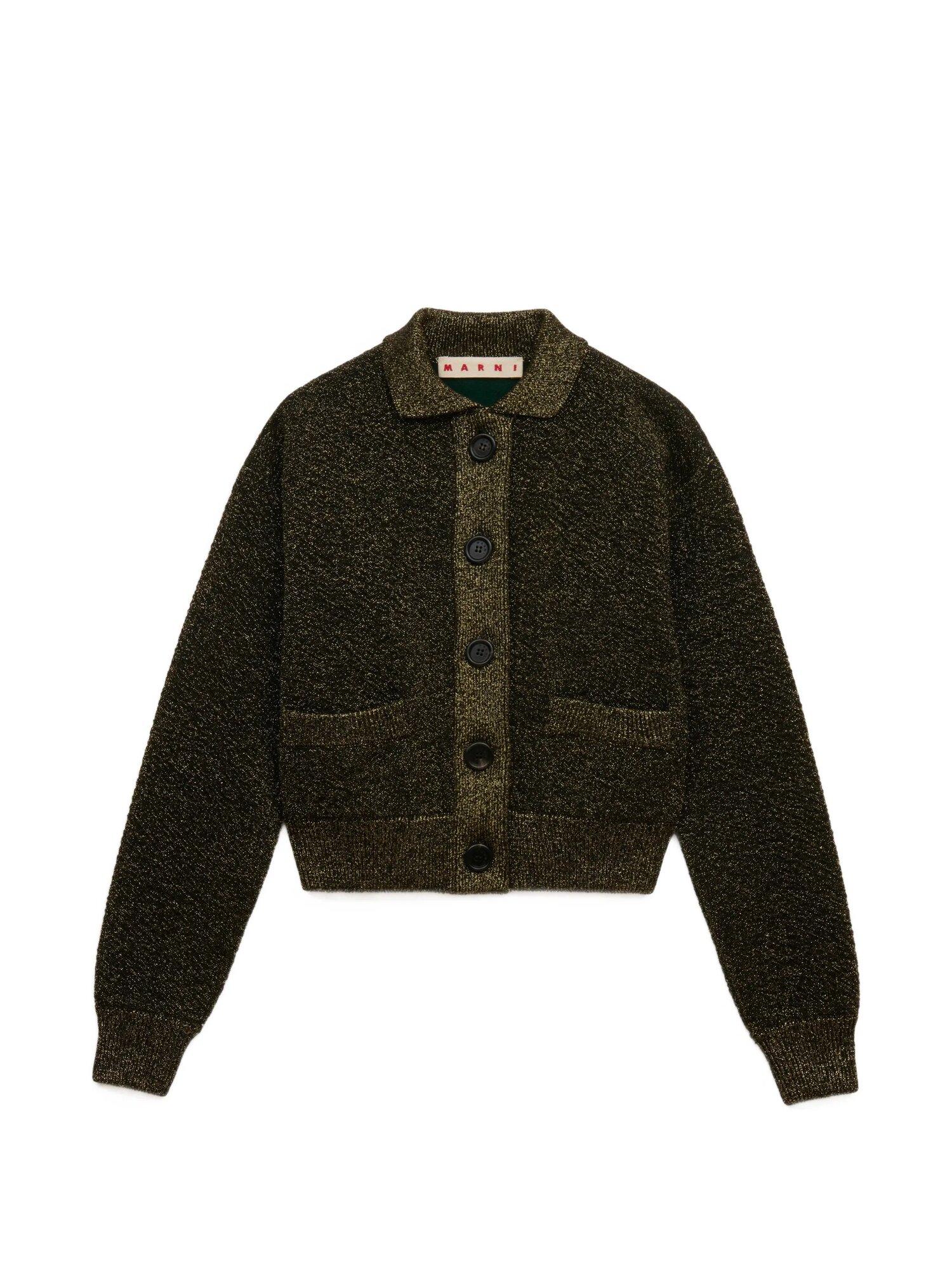 Кардиган Black wool cardigan with lurex detailing