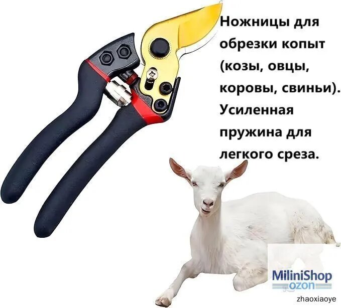 Ножницы для копыт коз, кусачки для ногтей. Подходят для ухода за коровами, овцами и козами. Усиленная пружина для легкого среза.