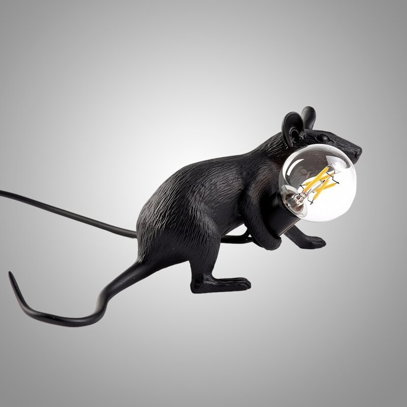 Настольная лампа Mouse Lying Black