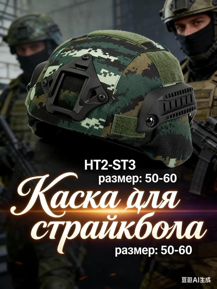 Каска для страйкбола, размер: 50-60