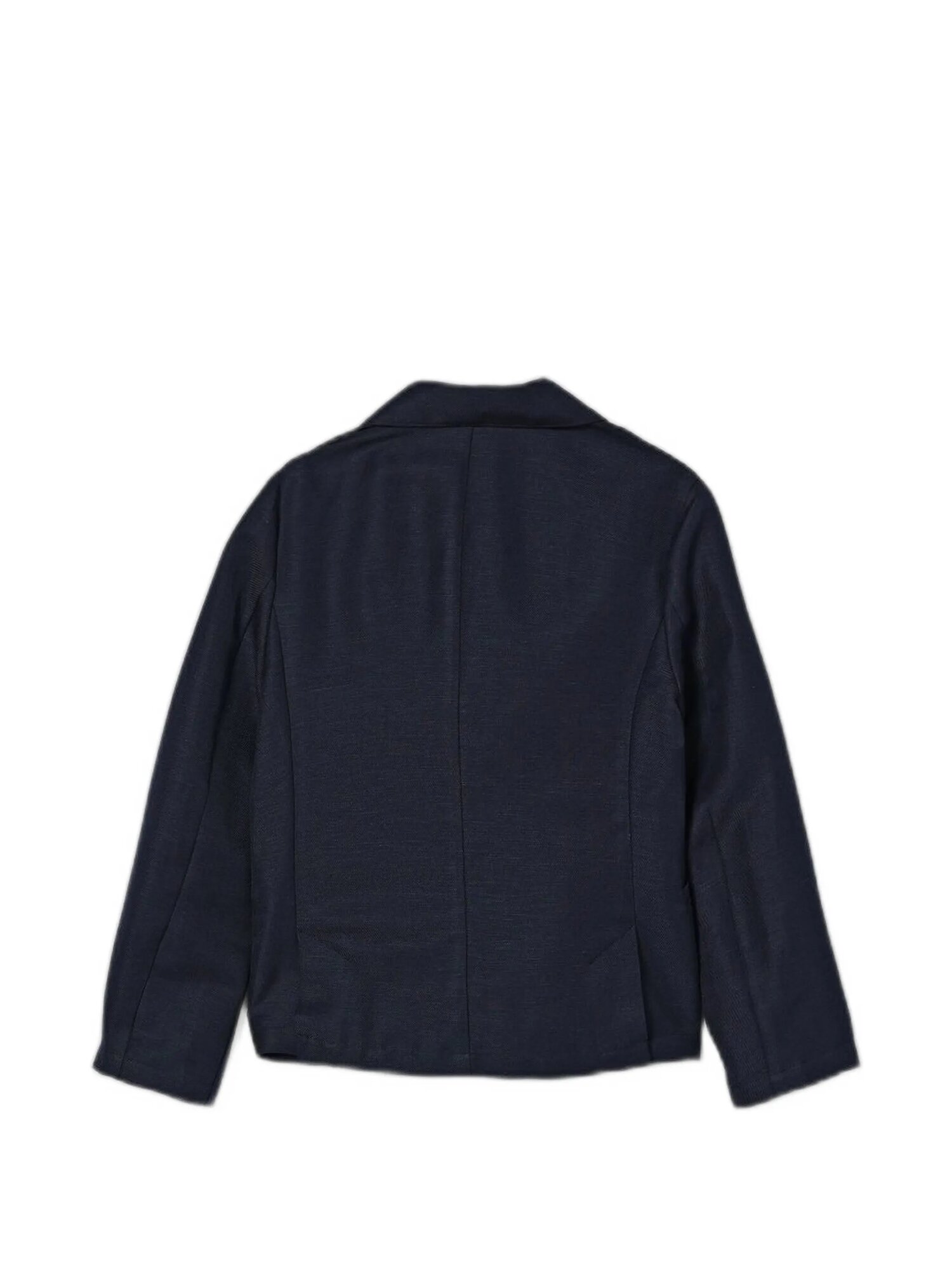 Пиджак EMPORIO ARMANI Single-breasted linen-blend blazer, размер 10 лет, синий — фото 1