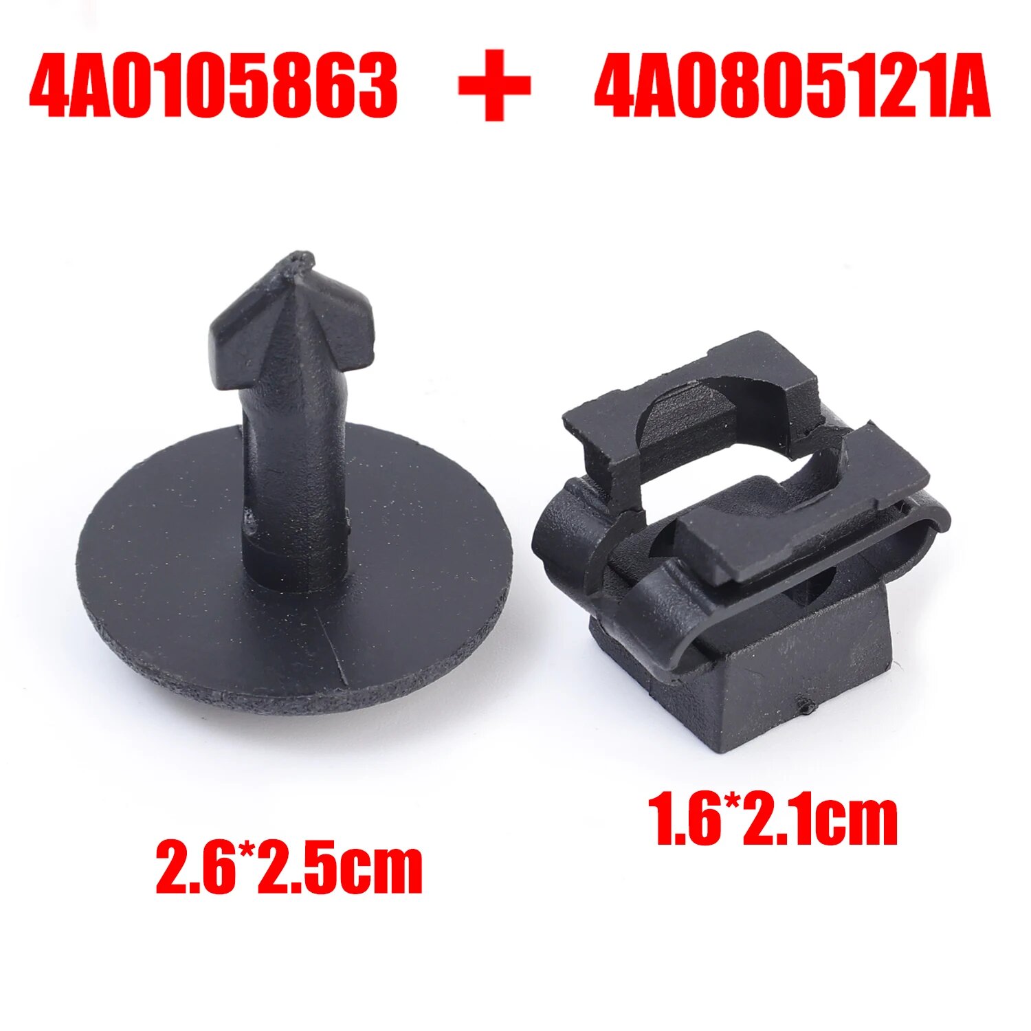 Крепежные зажимы Audi VW 4A0105863 + 4A0805121A, 20 Set, B