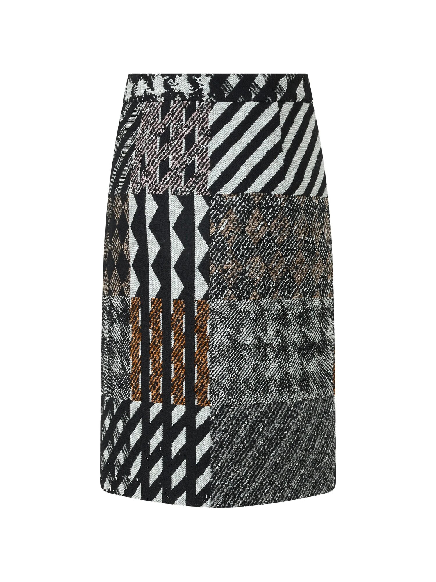 Юбка MOSCHINO Patchwork button-front midi skirt, размер 38, черный — фото 1