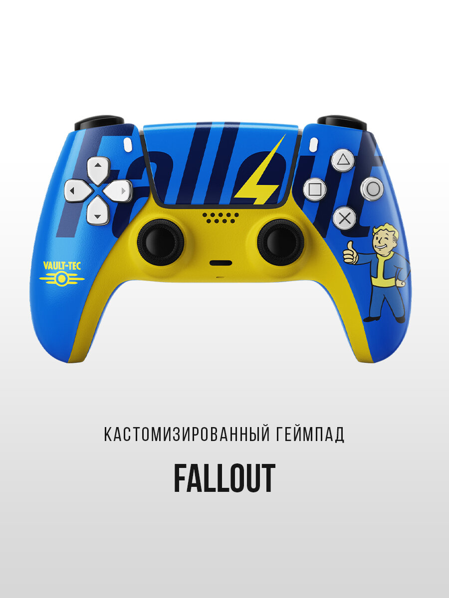 Геймпад кастомизированный беспроводной DualSense "Fallout" от Rainbo