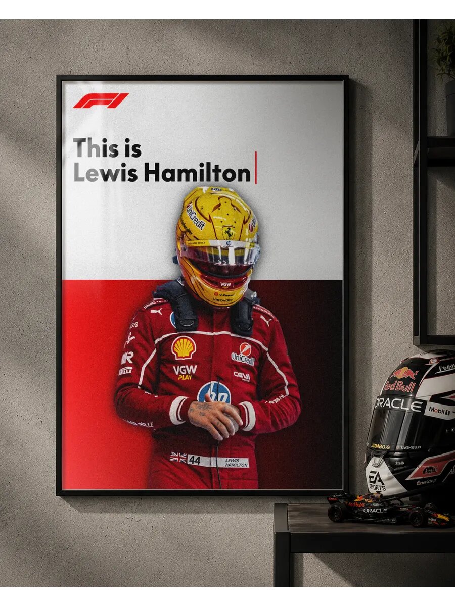 Постер Формула 1 Льюис Хэмилтон A3 42X29.7 Lewis Hamilton
