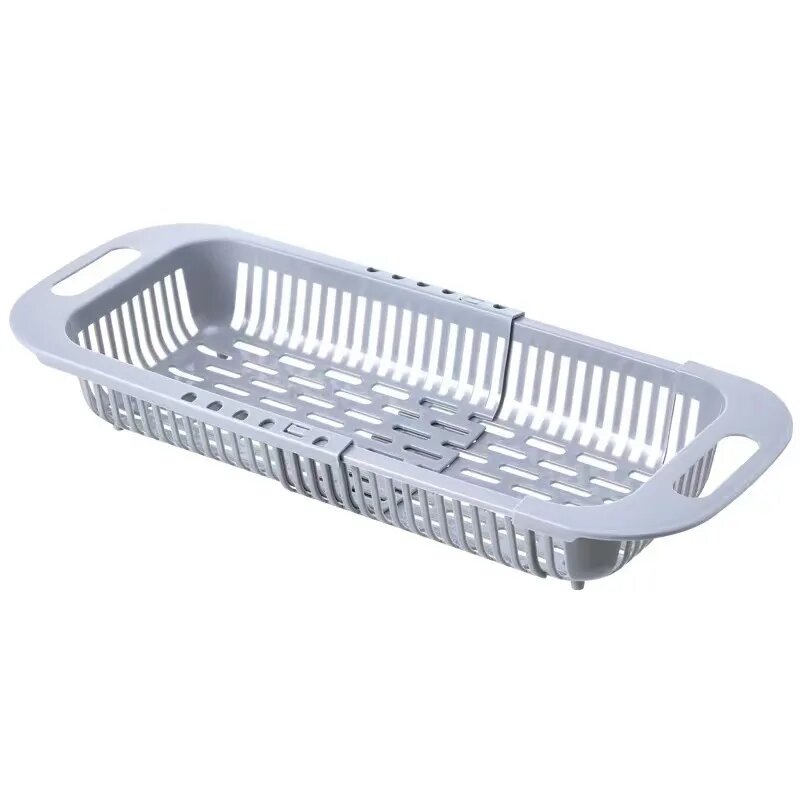 Telescopic sink storage rack grey