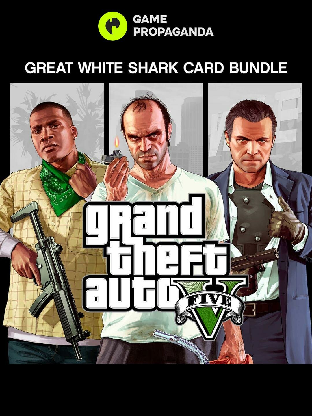 Игра Grand Theft Auto V and Great White Shark Card Bundle PS5. Турция. Цифровая версия