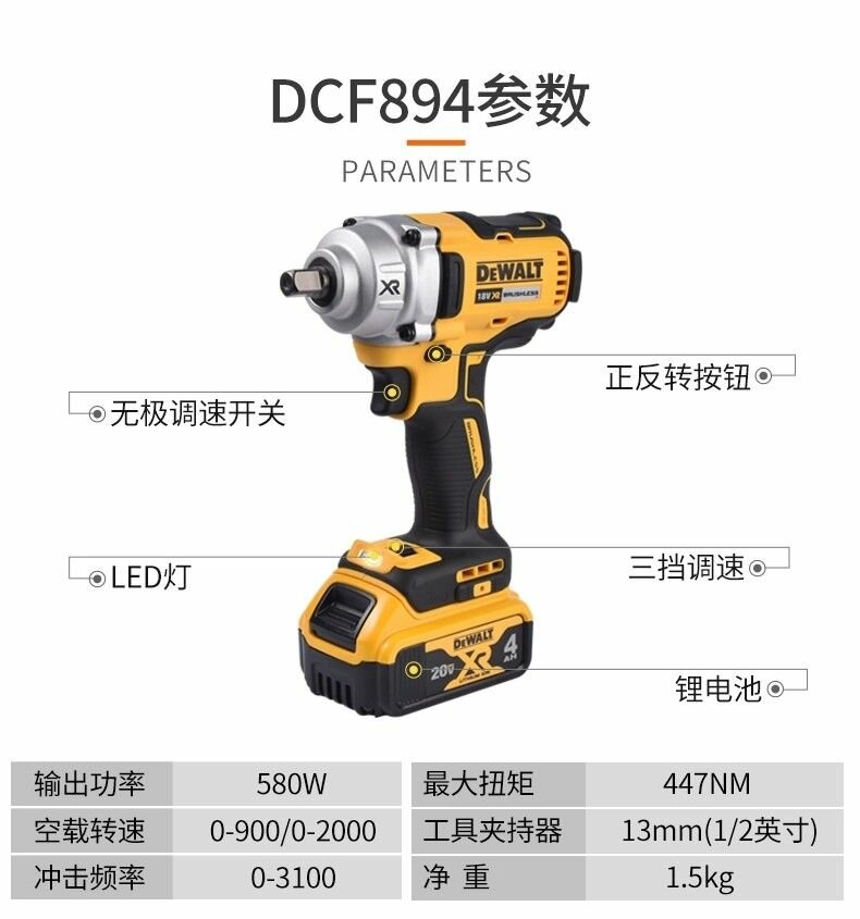 SYAVR запчасти для DeWalt DCF894 Обнаженная машина DCF894