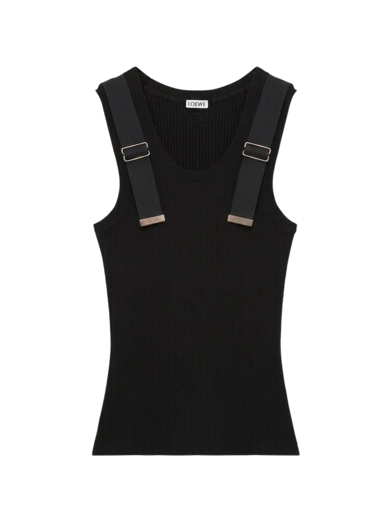 Топ Buckle-detail ribbed tank top