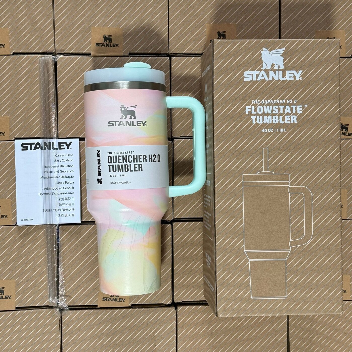 STANLEY -Чашка с ручкой, двухслойная нержавеющая сталь, автомобильная чашка, чашка Ice Tyrant, 1,18л
