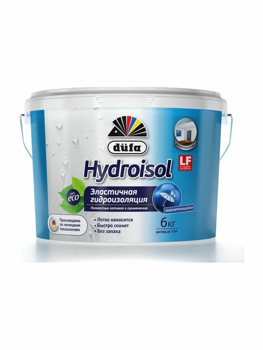 Гидроизоляция Hydroisol эластичная Дюфа 6кг /40723