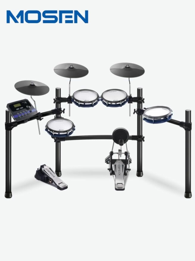 MOSEN Электронные барабаны MED-RS, тихая сетка, Bluetooth MIDI, для домашних тренировок