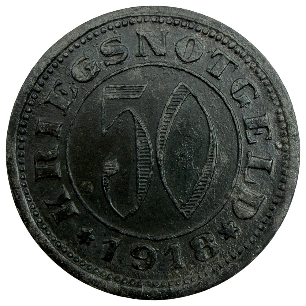 Германия, Германская империя, Ройтлинген 50 пфеннигов 1918 г. (23.8 мм.)