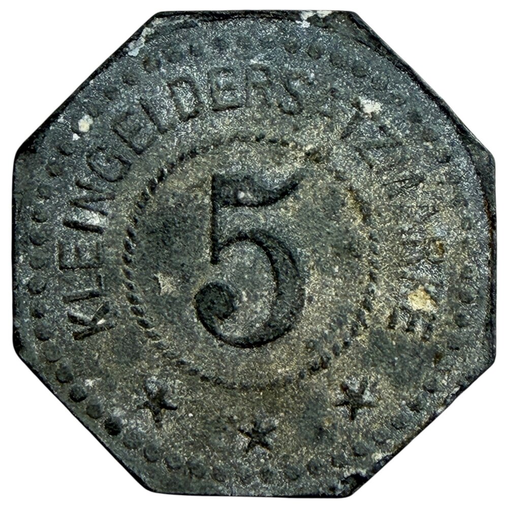 Германия, Германская империя, Сааргемюнд 5 пфеннигов 1917 г.