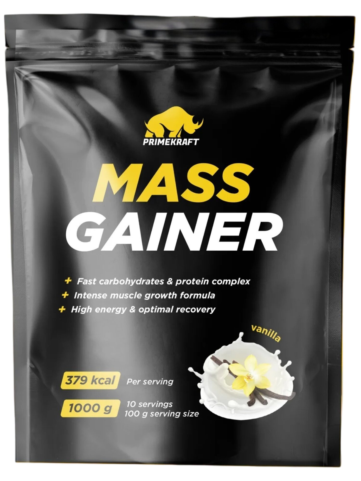 Гейнер PRIMEKRAFT MASS GAINER 1000 г, Ваниль