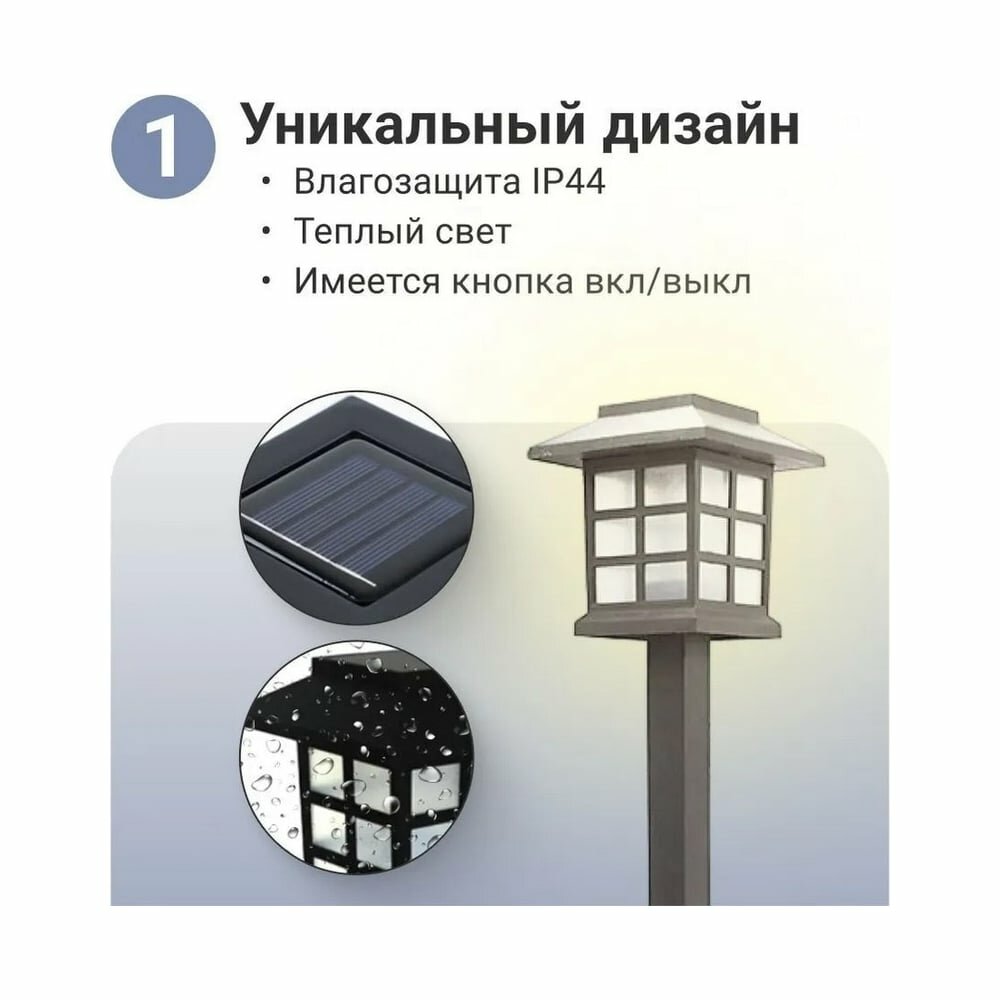 Светильник Homium LED Elementary, S03, садовый, 1шт gardenLamp03 — фото 1