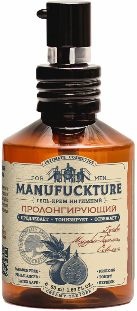 Мужской гель-крем с охлаждающим и пролонгирующим действием Manufuckture 50 мл