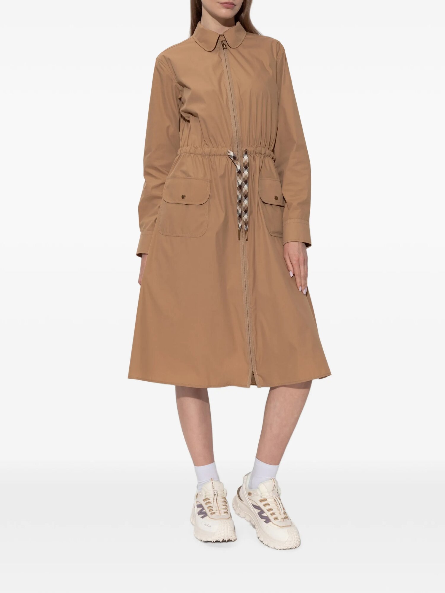 Платье Moncler Drawstring-waist zip-up midi dress, размер 44 — фото 1