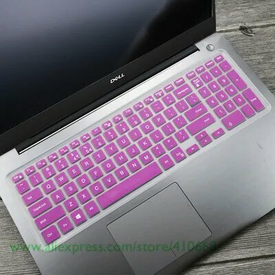 Чехол для клавиатуры Dell Inspiron 15 5000 силиконовый Розовый, Фиолетовый, Purple