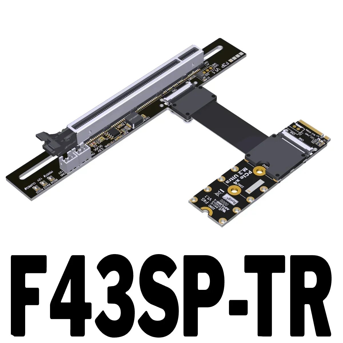Кабель-адаптер M.2 NVMe к PCIe 5.0 X16 ADT-LINK 50CM, F43SP-TR