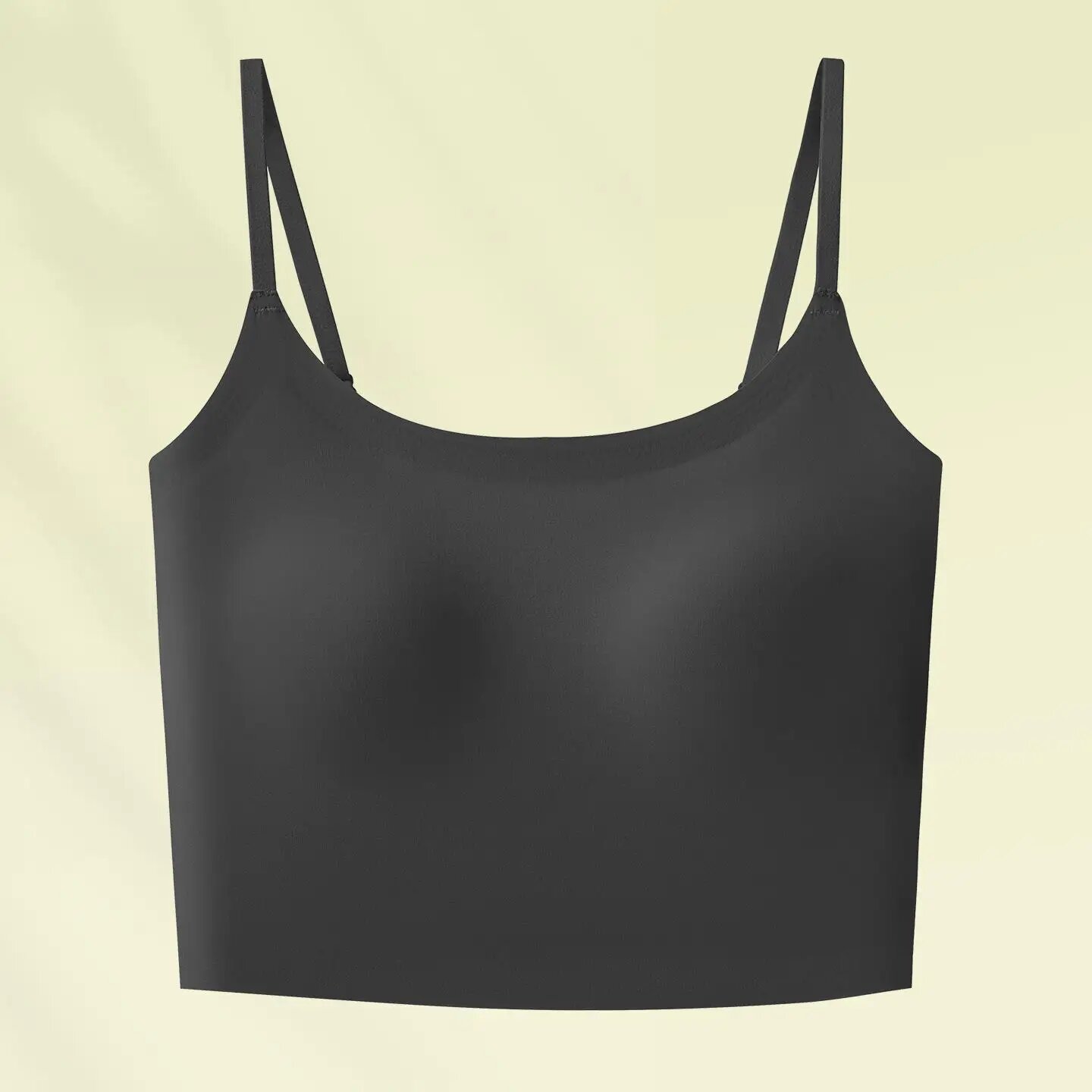 Бесшовная камисоль топ S-XL из нейлона L, черный