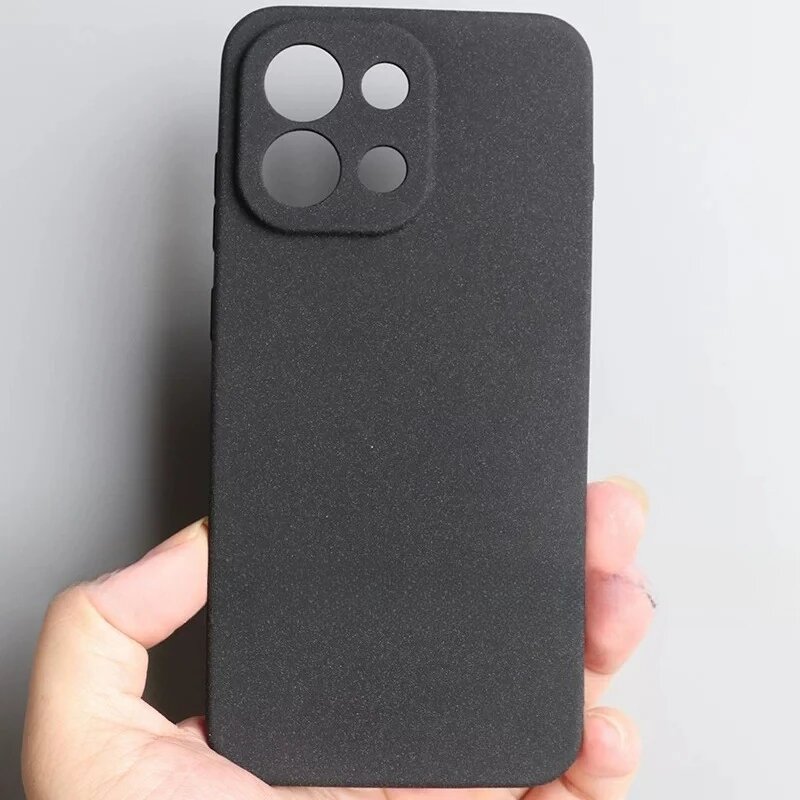 Матовый чехол из ТПУ с текстурой песчаника для Oneplus Nord 6 CE6 Одно Плюс Норд 6, Черный, black