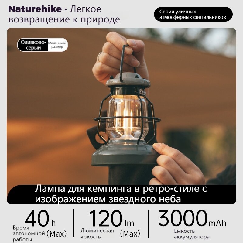 Naturehike Outdoor Atmosphere Light Аккумуляторная лампа для кемпинга Star Track NH21ZM010