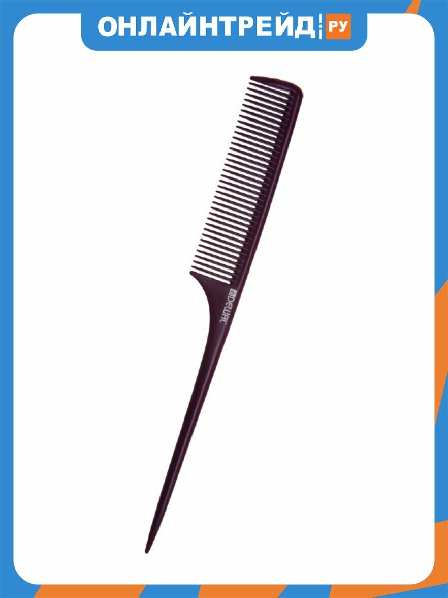 Расческа рабочая Dewal Professional DEWAL Carbon Bordo с пластиковым хвостиком, 23 см