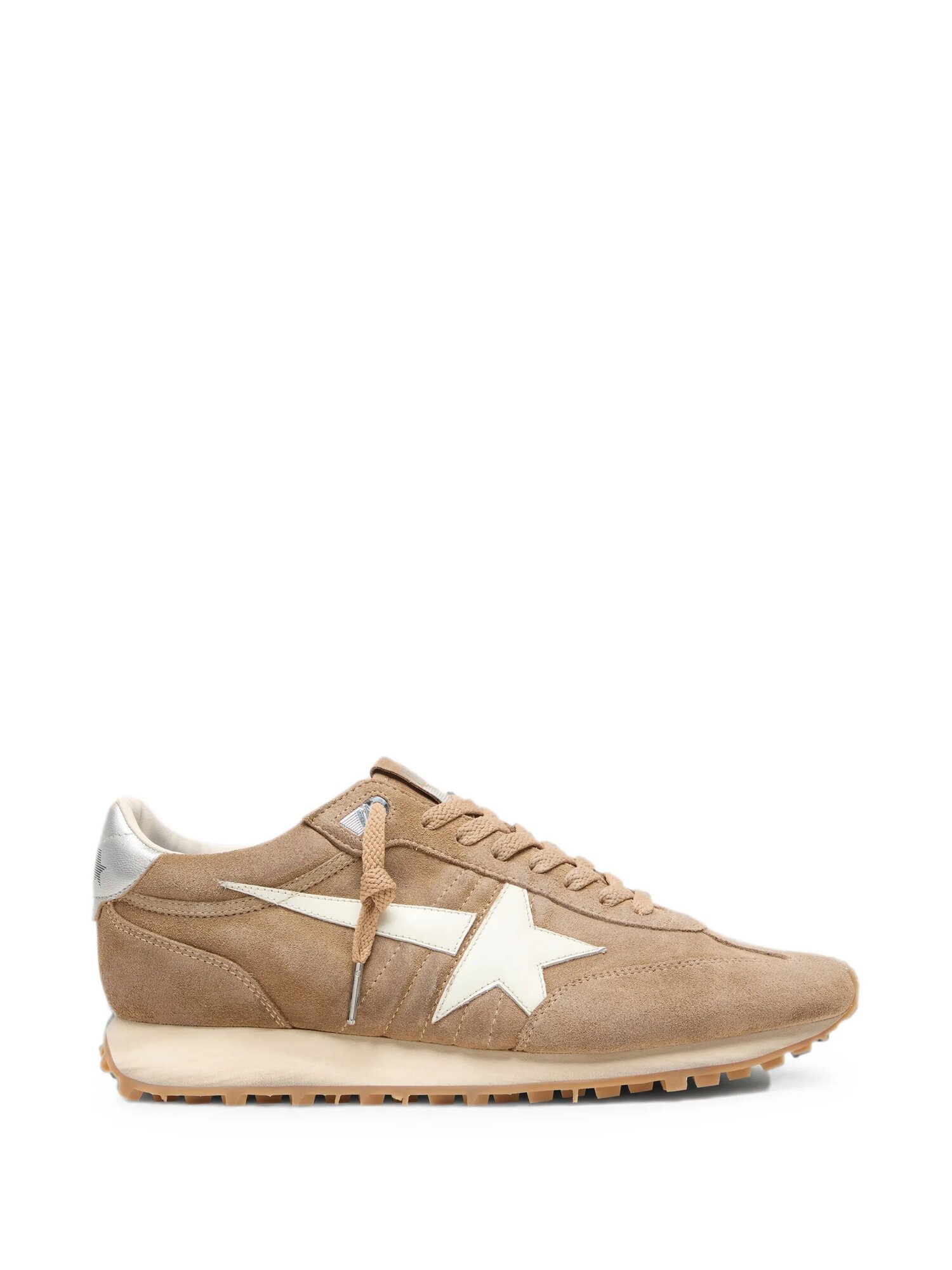 Кроссовки Marathon sneakers in tobacco suede with white star