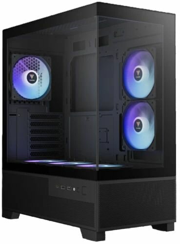 Компьютерный корпус GAMDIAS AURA GC12 ARGB (16332-622GB-30000-G) черный - Midi Tower, ATX, USB 3.2 Gen 1 Type-A