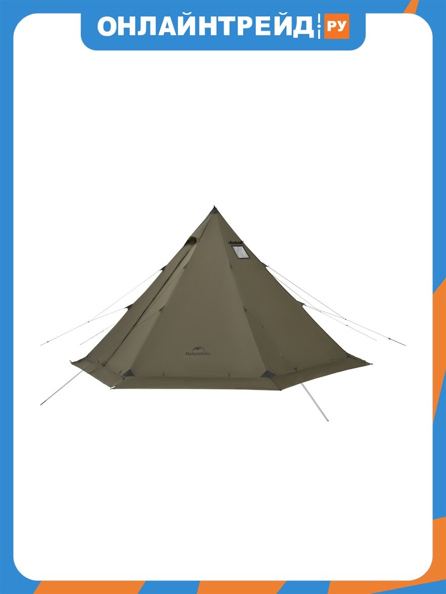 Палатка Naturehike Pyramid, 2-местная, коричнево-зеленая CNK2450WS028-BGR