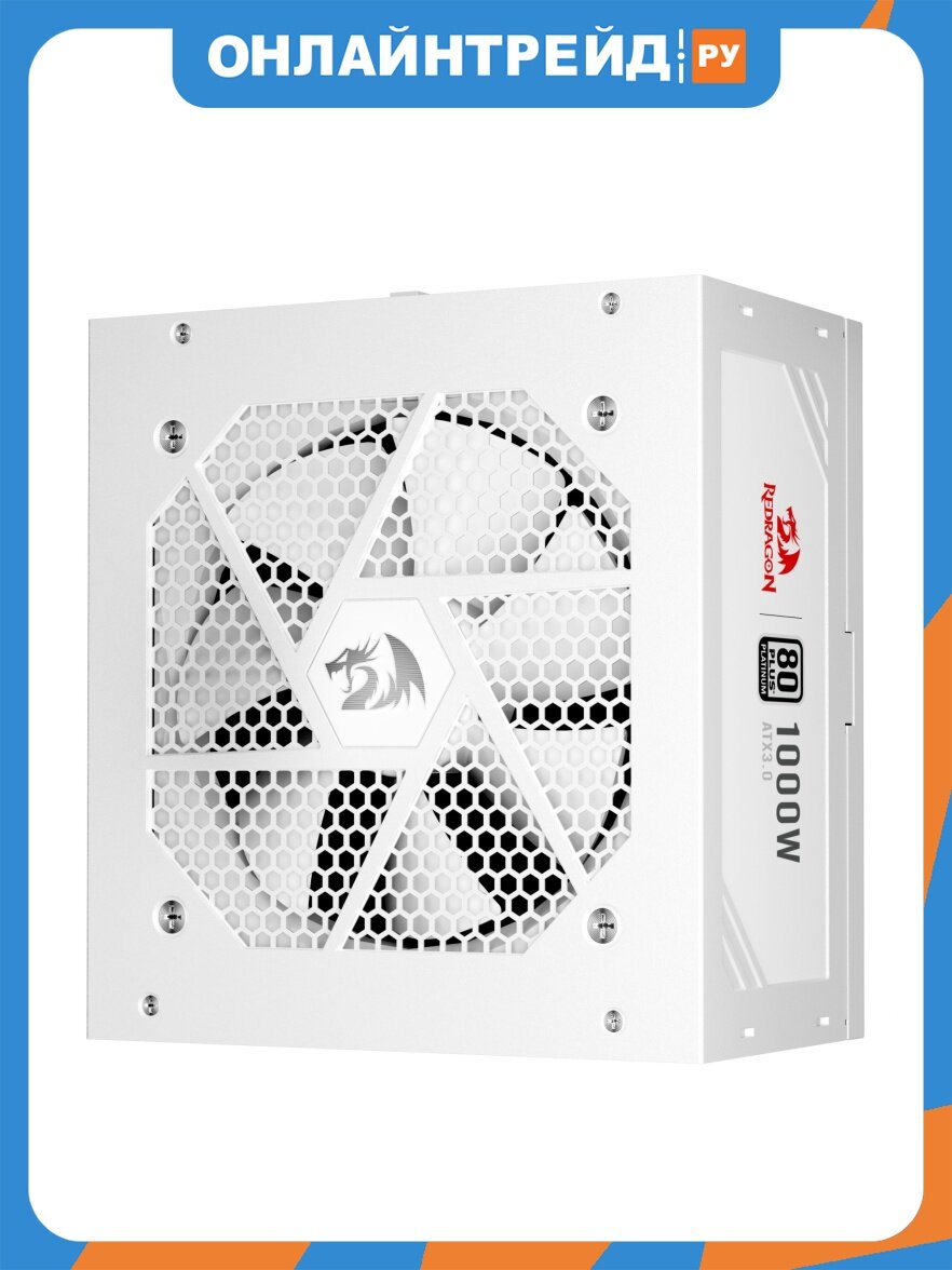Блок питания для ПК Redragon RGPS-1000W 1000Вт, модульный,80+Plat, белый