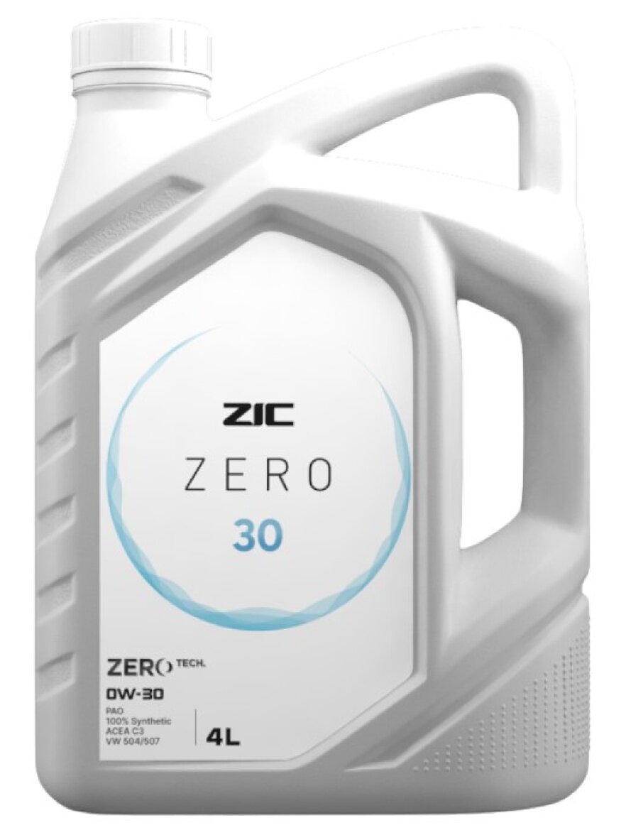 Моторное масло Zic ZERO 0W-30 синтетическое 4 л