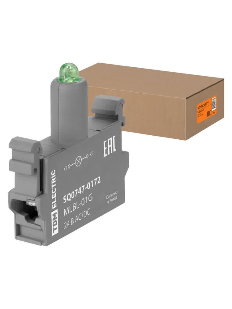 Светодиодный блок MLBL-01G 24 В AC/DC зеленый TDM {SQ0747-0172}