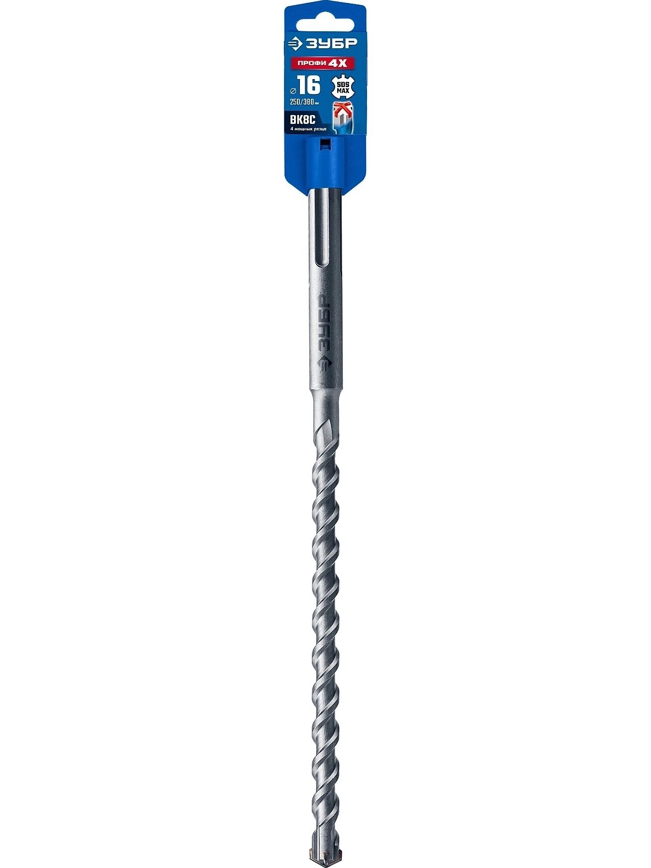 Бур SDS-max профессионал ЗУБР ПРОФИ-4Х 16x250/380 мм