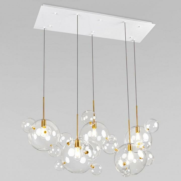 Подвесной светильник Loft it Bolle 2034-S5 цвет плафона подвески Прозрачный, цвет арматуры Золото