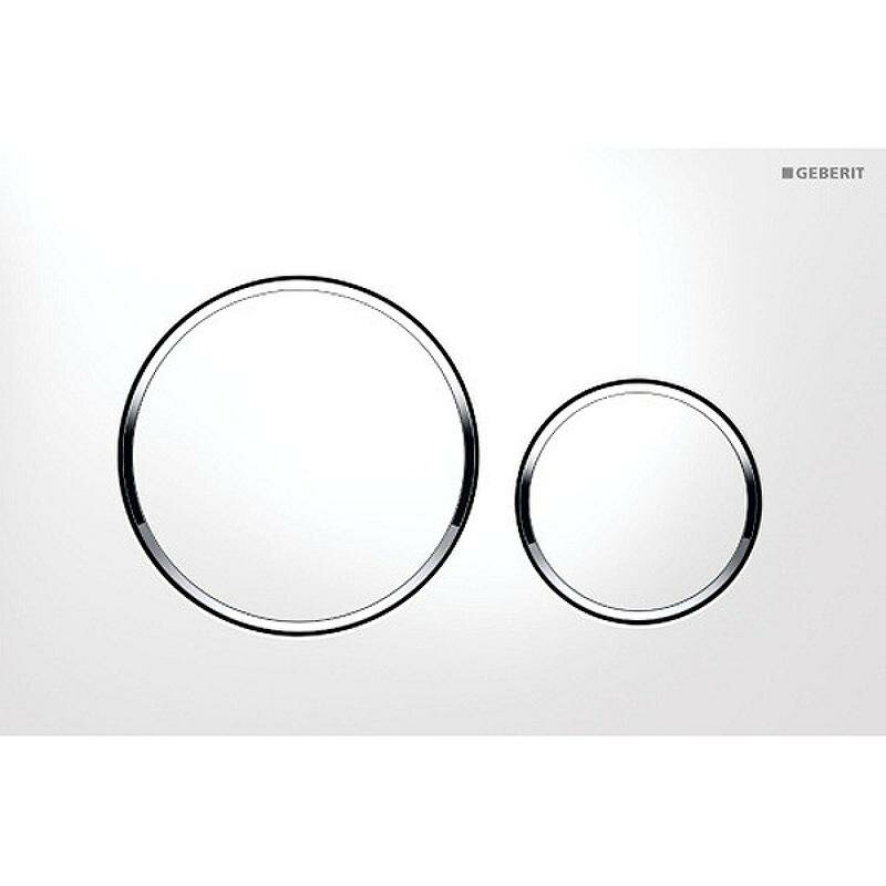 Кнопка смыва для инсталляции Geberit Sigma 20 115.882. KJ.1 Белая Хром