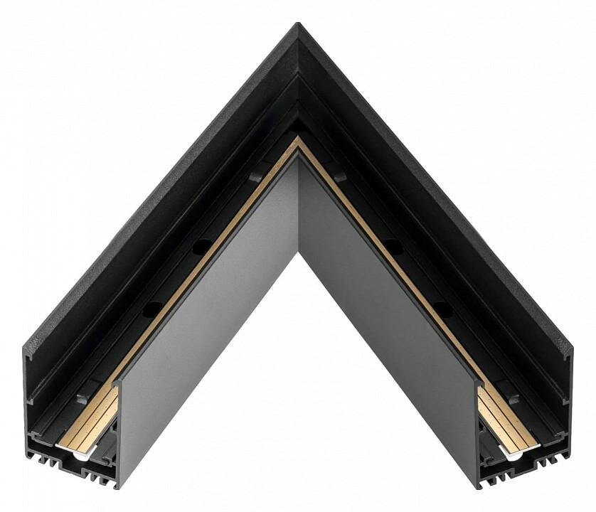 Соединитель угловой L-образный для треков накладных Arlight MAG-45 035312 цвет арматуры Черный