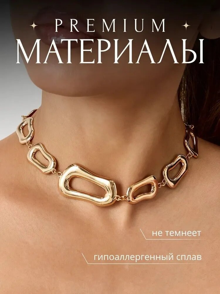 Чокер PANDORA, золотистый — фото 1