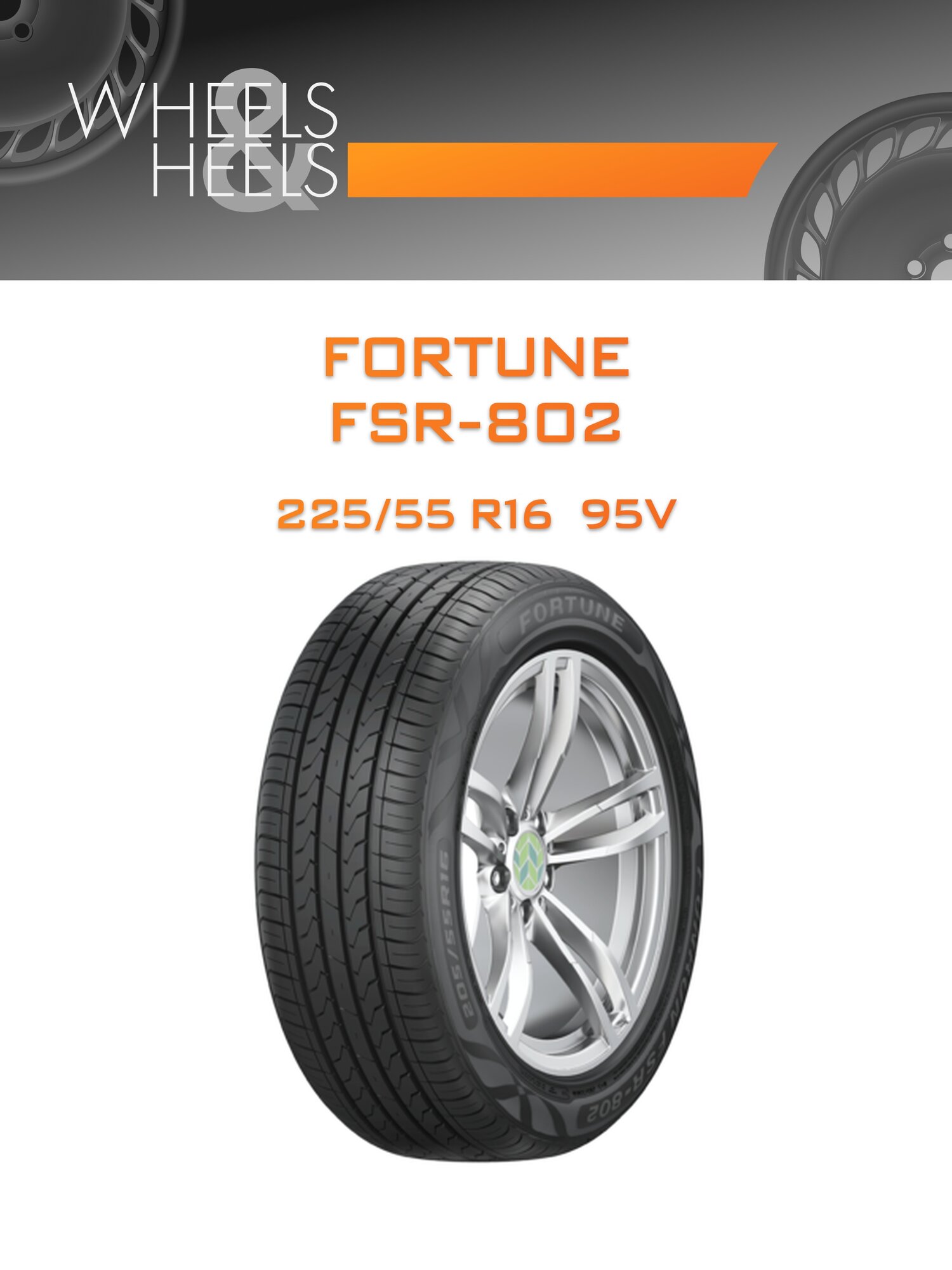 Шина автомобильная Fortune FSR-802 225/55 R16 95V SUMMER, летняя, универсальная