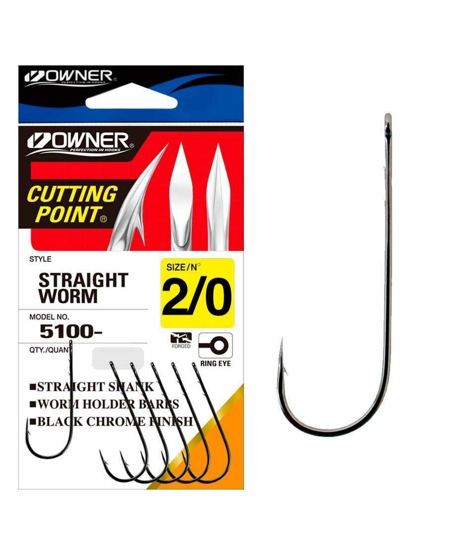 Крючки одинарные OWNER Straight Shank 5100-101 #2