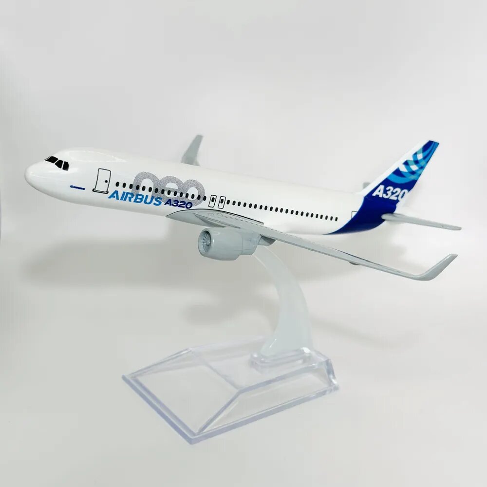 Сборная модель самолета Airbus A320, 1/500, металл, пластик, 16 см, бежевый