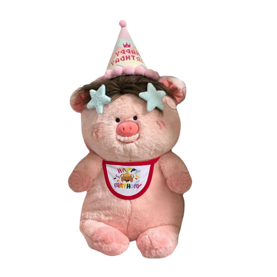 Плюшевые куклы унисекс YUOU, 45 см, Hair Pig+Birthday Hat+Bib+Hair Clip
