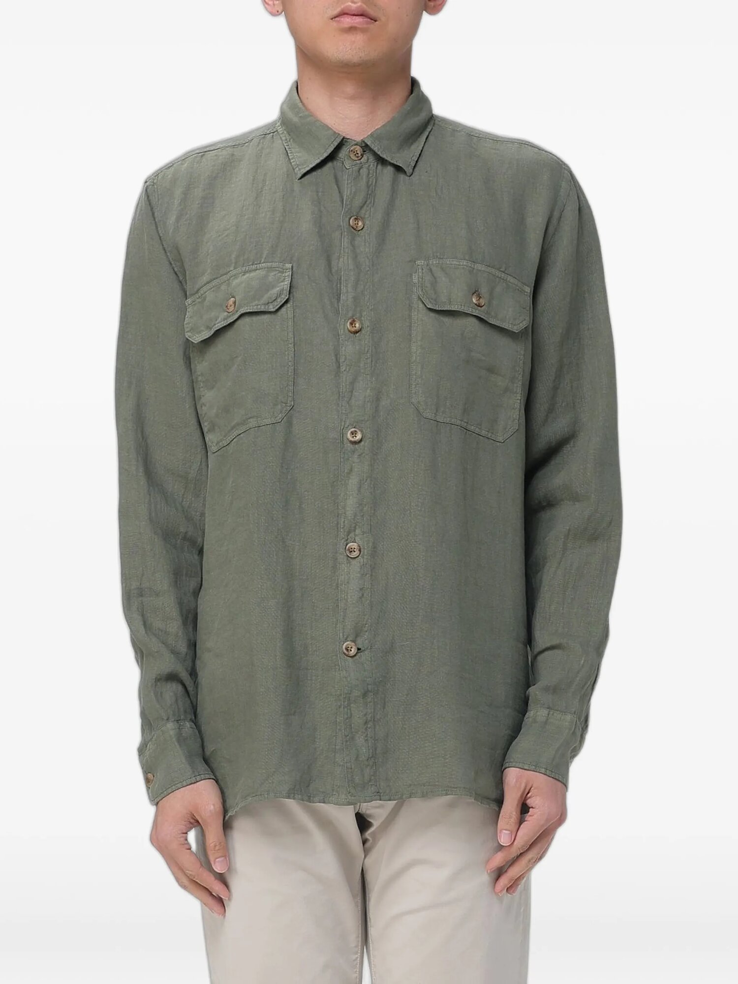 Рубашка Brooksfield Utility-style linen shirt