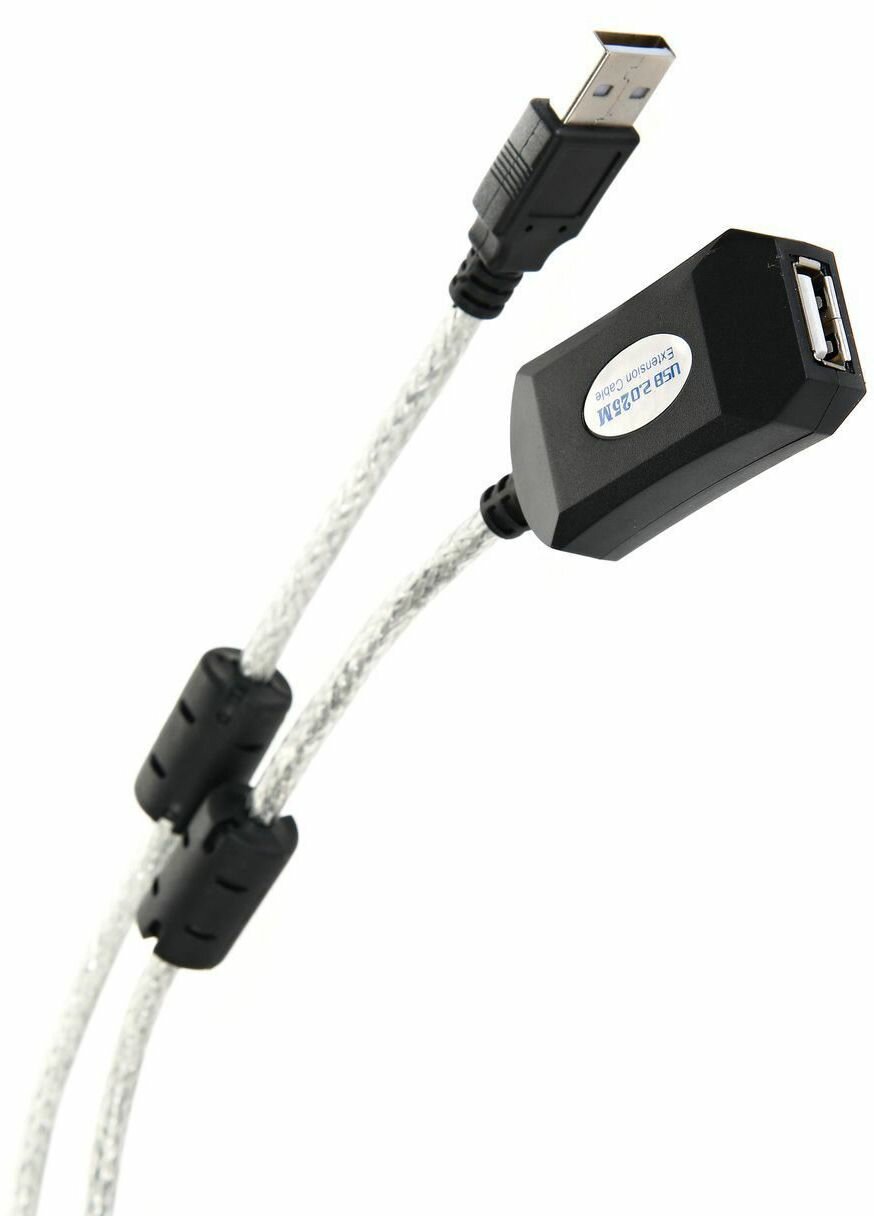 Кабель удлинитель USB A (M) - USB A (F), 25м, AOpen ACU823-25M