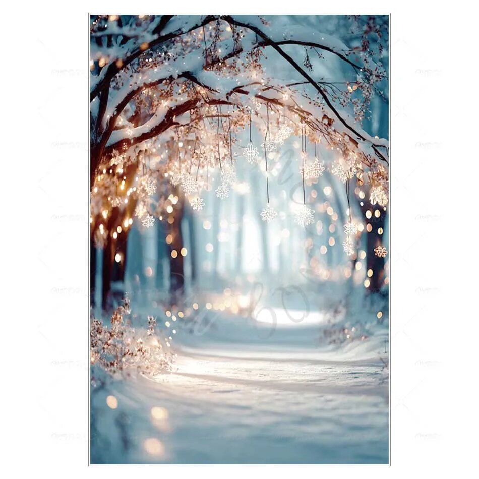 MOON.QG виниловый фотофон "Enchanting Snowy Woodland" 80x120cm, JJDT00536