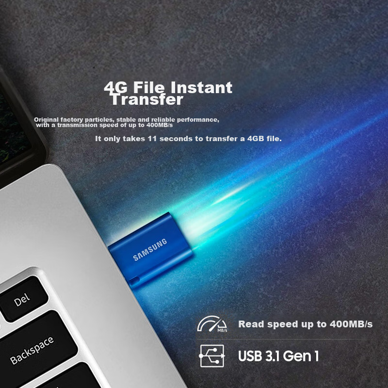 Samsung 64GB Type-C мобильный флеш-накопитель 300 МБ/с высокая скорость для телефона и компьютера портативный