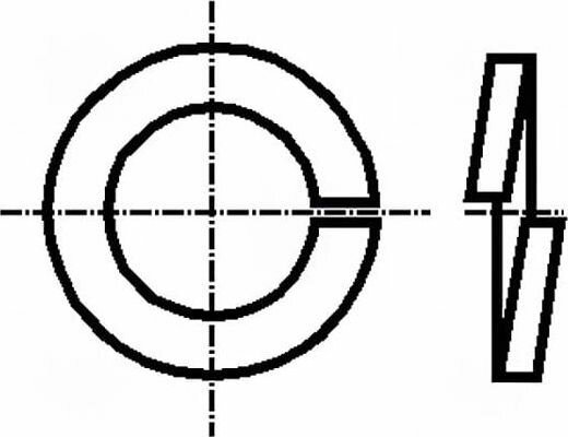 BOSSARD B3/BN762 Шайба, пружинная, M3, D эквивалент 6,2мм, h эквивалент 0,8мм, сталь, Покрытие: цинк, 1шт